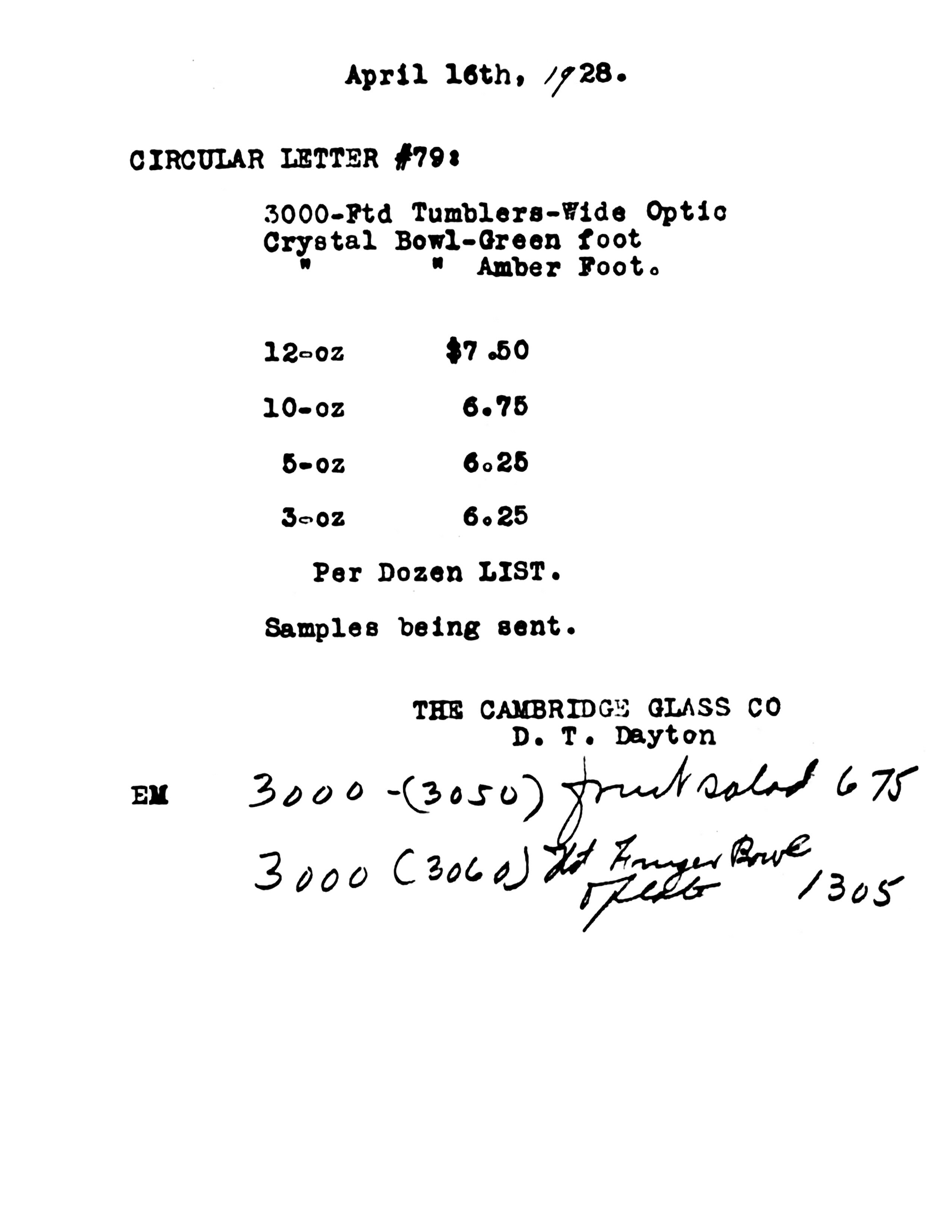 1928 Circular Letters - National Cambridge Collectors
