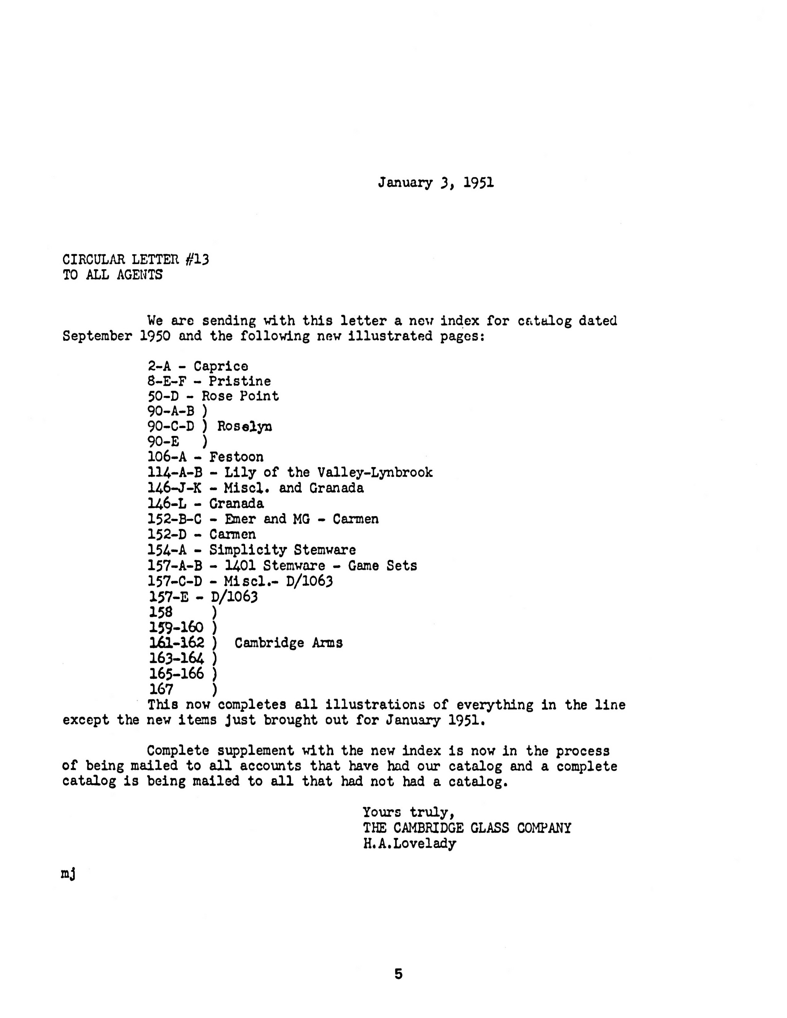 1951 Circular Letters - National Cambridge Collectors