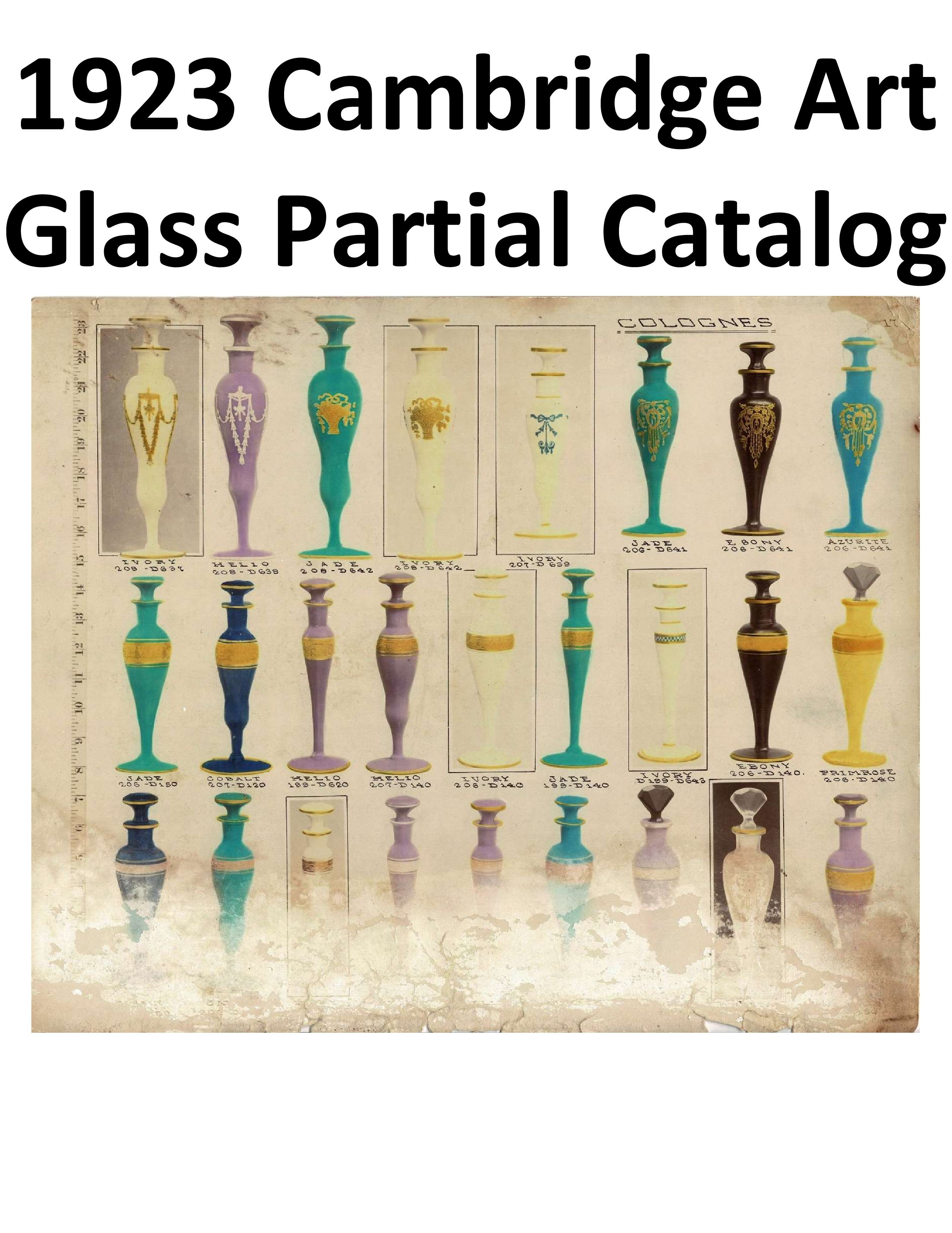 1923 Cambridge Art Glass Catalog - National Cambridge Collectors