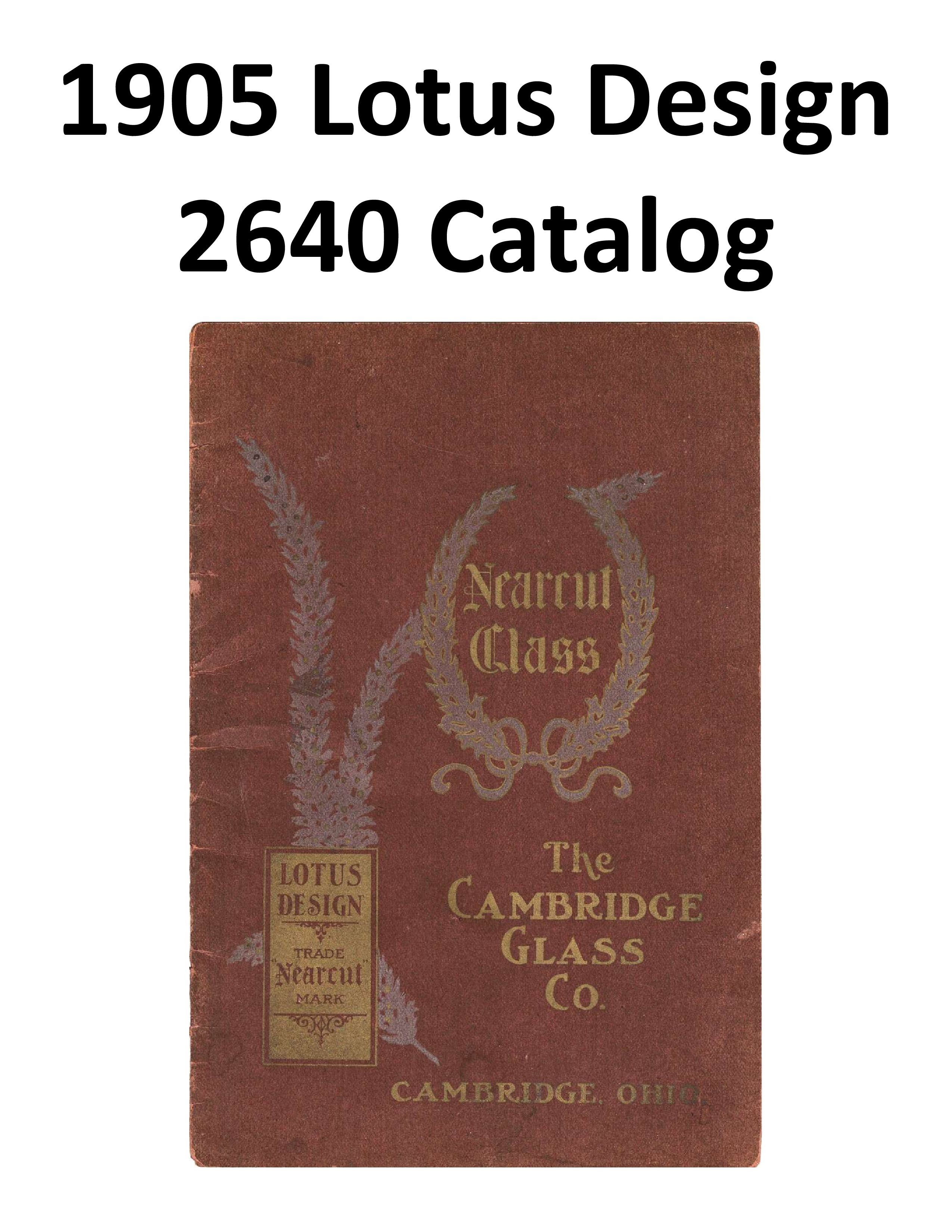 1905 Lotus Design Number 2640 Catalog - National Cambridge Collectors